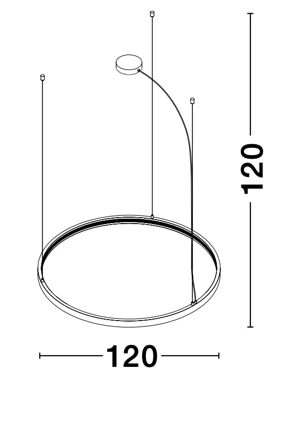 Structura magnetica circulara Nova Luce Loop 02, negru nisipiu, IP20