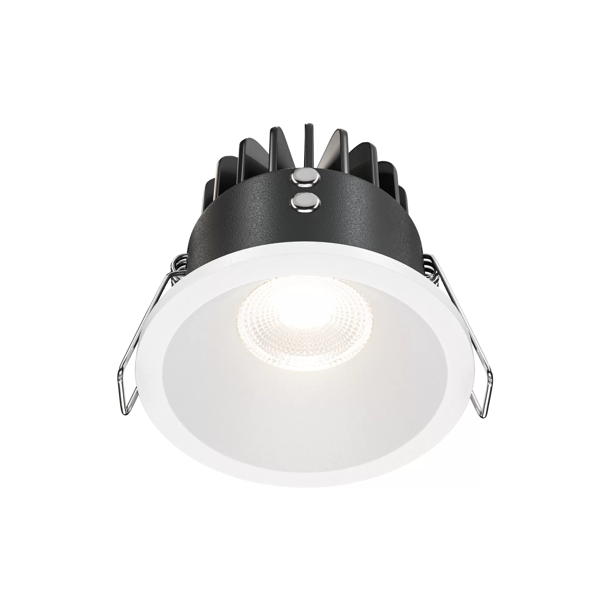 Spot fix LED Maytoni Zoom, 6W, 3000K, TRIAC, incastrat, anti-glare, alb