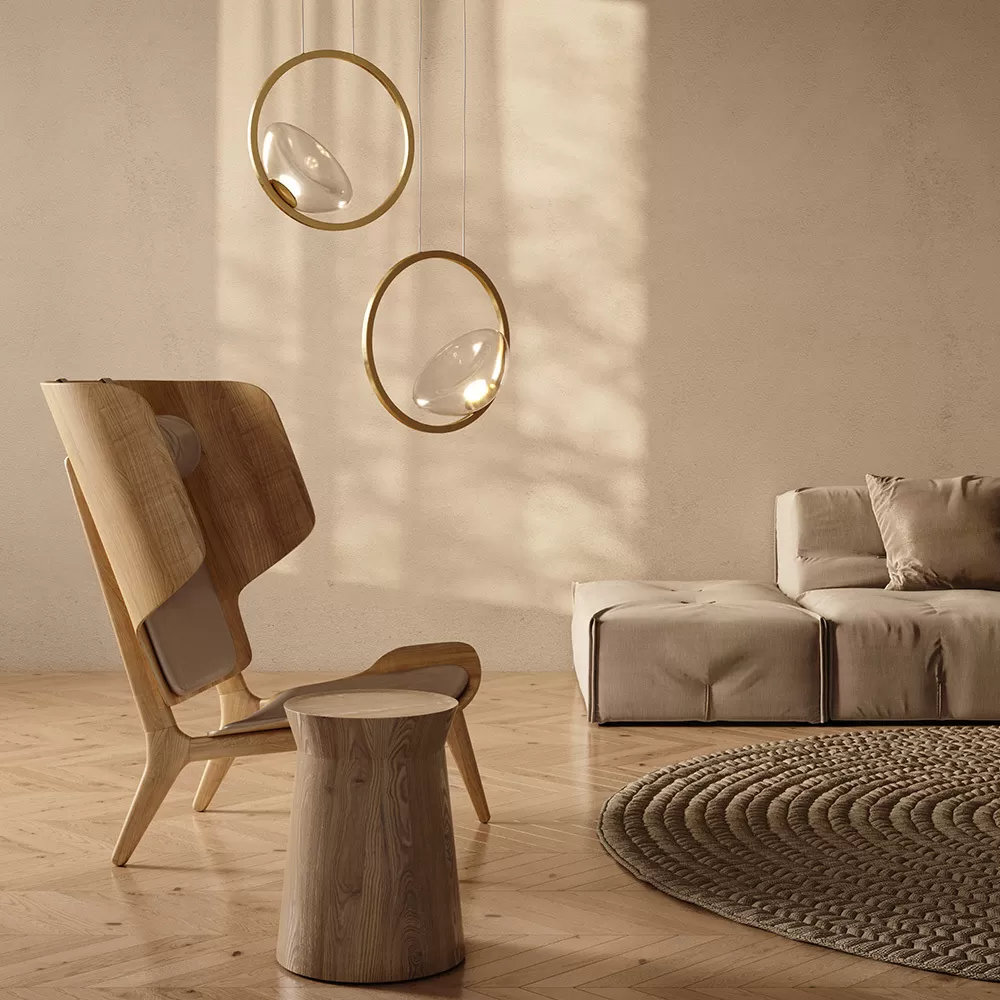 Pendul LED Maytoni Moon, 5W, alama-transparent