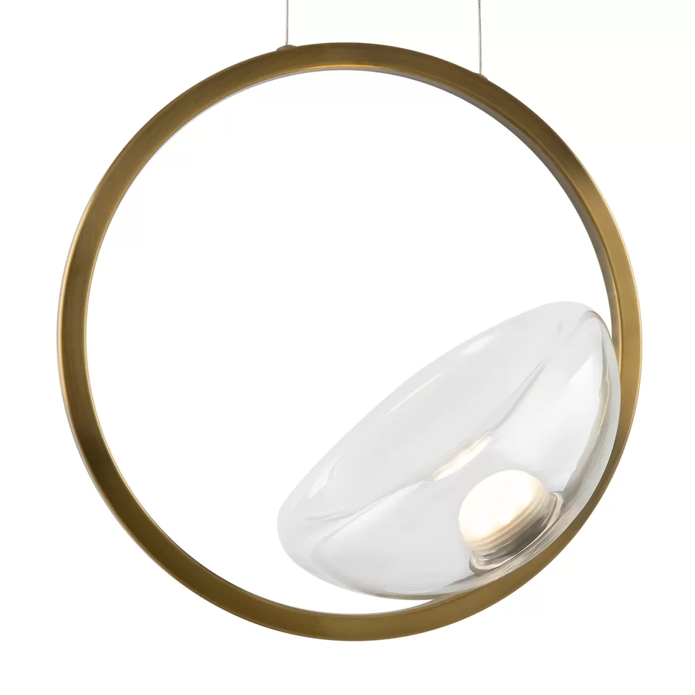Pendul LED Maytoni Moon, 5W, alama-transparent