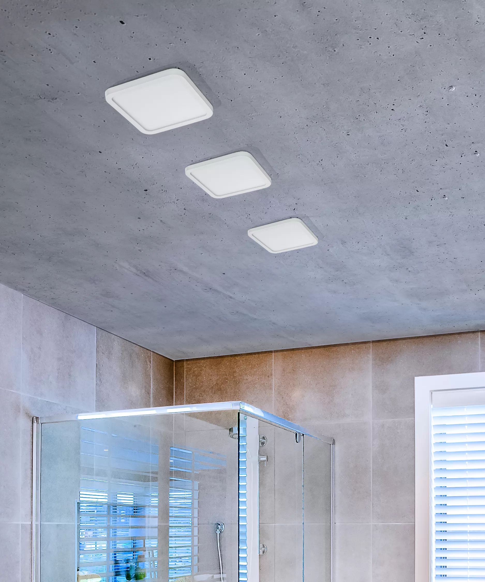 Plafoniera incastrata LED AZzardo Slim 15, 12W, 3000K, patrat, alb, IP44