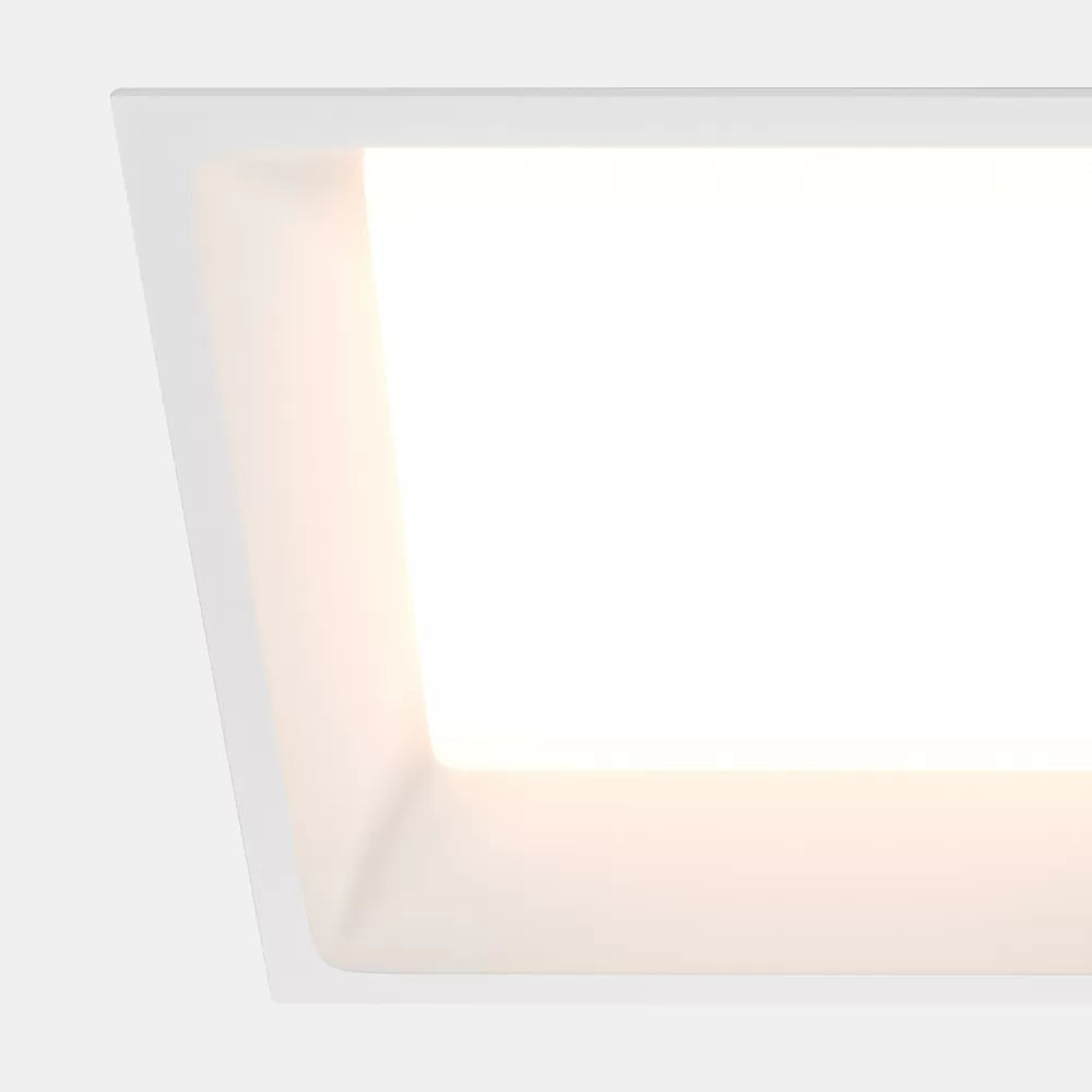 Spot fix LED Maytoni Okno, 18W, 3000K, incastrat, patrat, alb