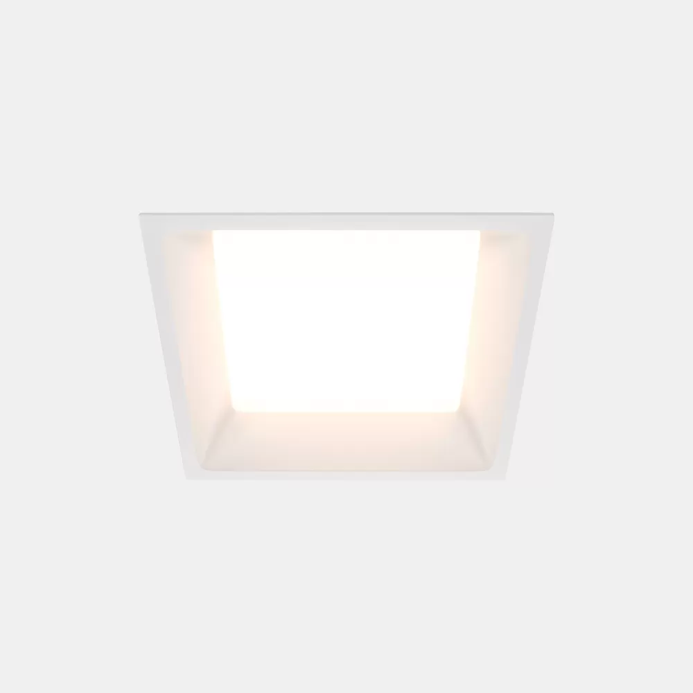 Spot fix LED Maytoni Okno, 18W, 3000K, incastrat, patrat, alb