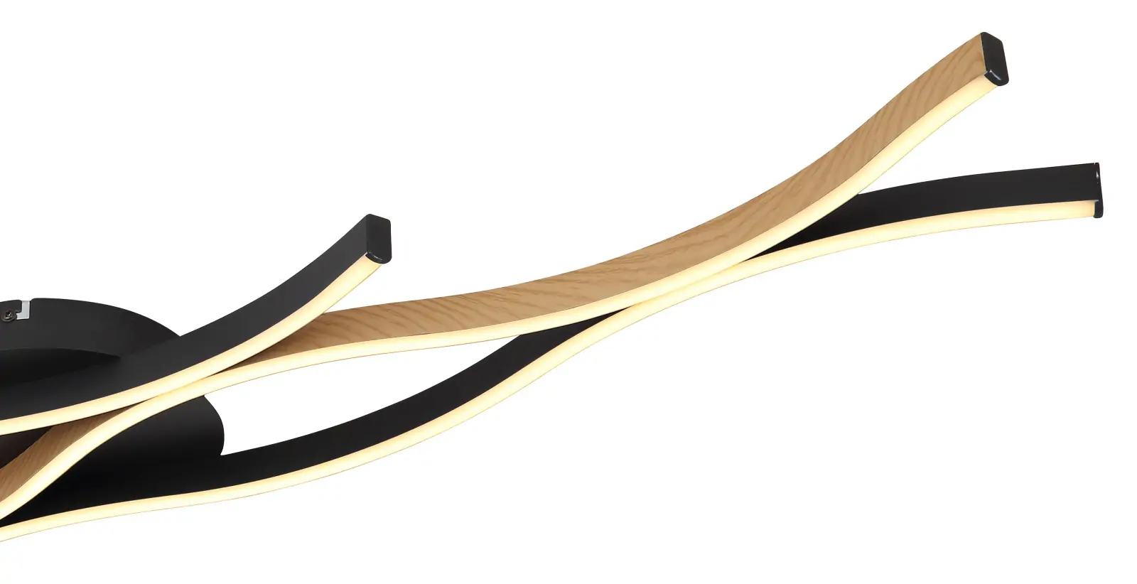 Plafoniera LED Globo Lighting Geronimo, 35W, negru-lemn