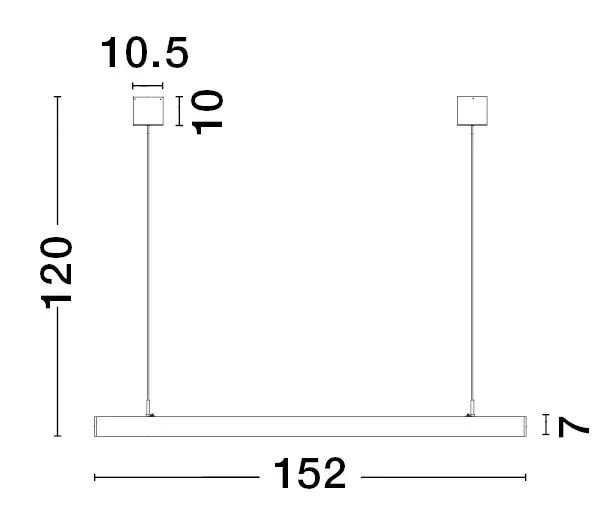 Profil LED suspendat Nova Luce Smart Lina, 25W, 4000K, negru, dimabil ...