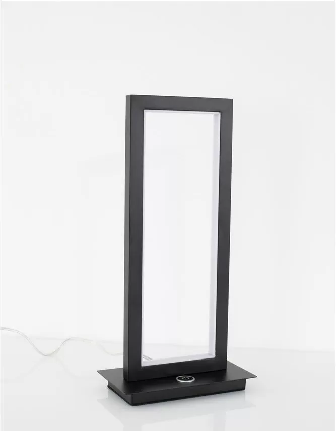 Veioza LED Nova Luce Cornice, 12W, negru mat, dimabil