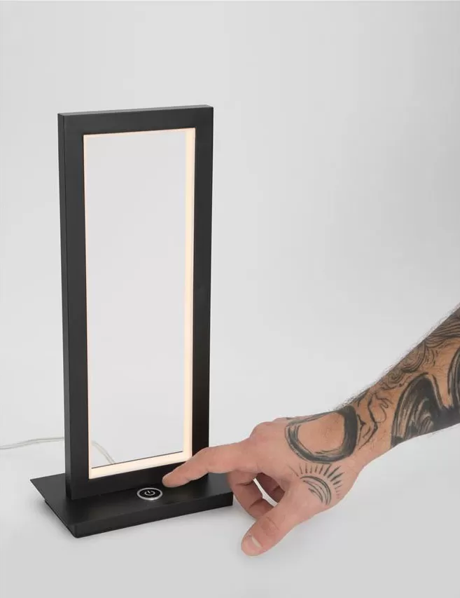 Veioza LED Nova Luce Cornice, 12W, negru mat, dimabil